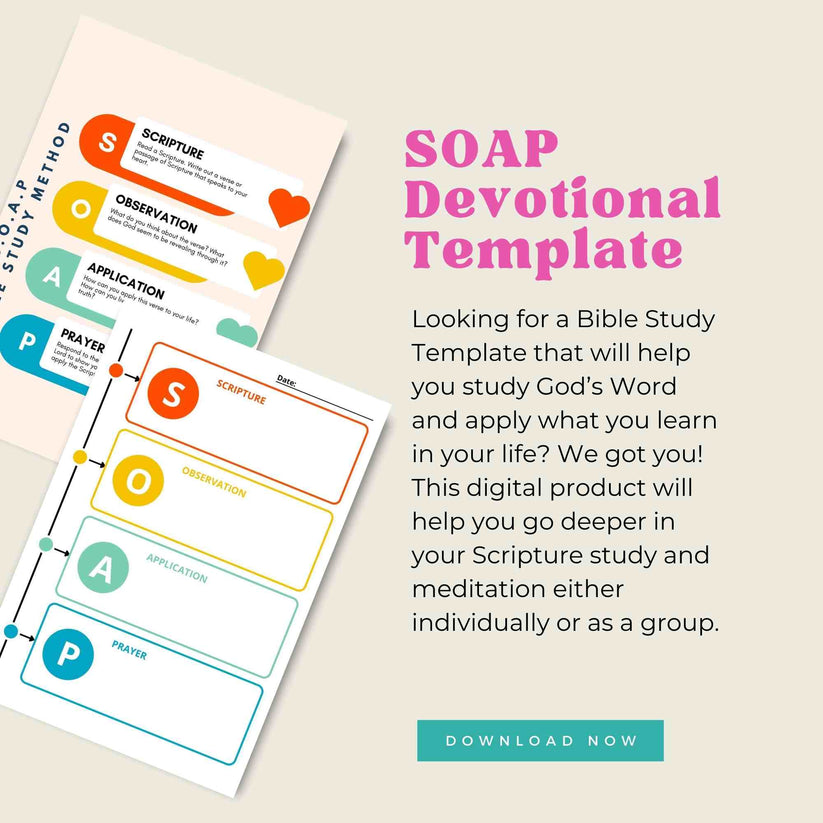 Printable SOAP Devotional Template for Youth Group Christian Bible Stu ...